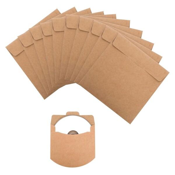 cdケース 紙 (12.5×12.5cm,10枚入) ディスクケース クラフト 紙 DVD ブルーレイ ディスク 収納 保管 紙ジャケット CD ケース 無地 厚紙商品コード：49077235797型番：Sooo-25【商品内容】本体:10...