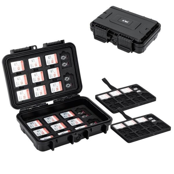 KIWIFOTOS 132スロット メモリーカードケース 大容量 44枚 SD SDHC SDXC カード + 88枚 Micro SD TF MSDカード 収納ケース SDカードケース TFカードケース 耐衝撃 軽量 防水 防滴 防塵 携...