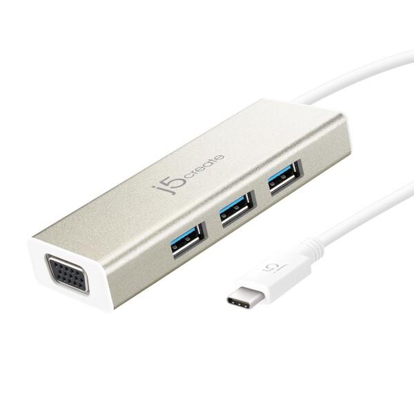j5create USB-C to VGA 変換アダプター ? 1080p 対応 | USB-A ポート付き コンバーター | MacBook・Chromebook・タブレット・PC対応 (JCH411)商品コード：49077235915型...