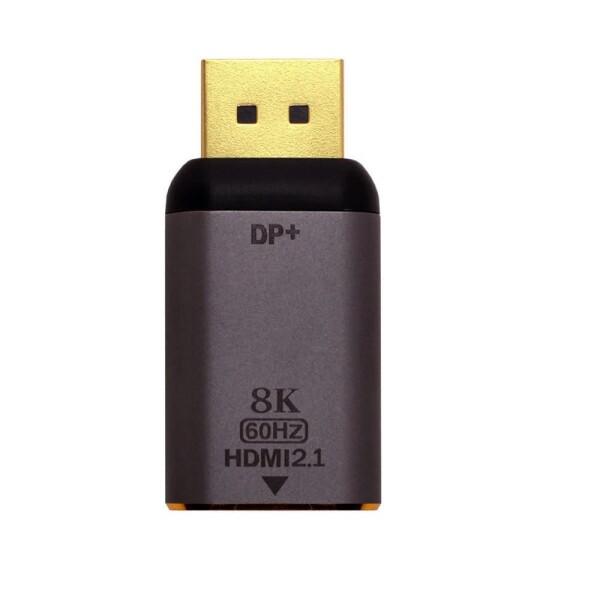 xiwai DisplayPort 1.4ソースからHDMI 2.0ディスプレイ 8K 60hz UHD 4K DP - HDMI オスモニターアダプターコネクター商品コード：49077236036型番：DP-055-DPFカラー：シルバー...