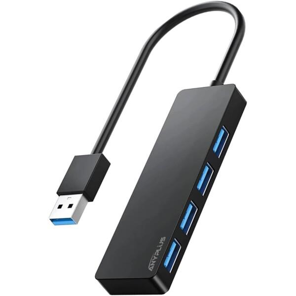 ANYPLUS USBハブ 3.0, 4ポートUSB Hub,USB A 分岐 5Gbps高速転送 バスパワー 軽量 コンパクト MacBook/iMac/Surface Pro 等 軽量 対応 テレワーク 在宅勤務商品コード：490772...