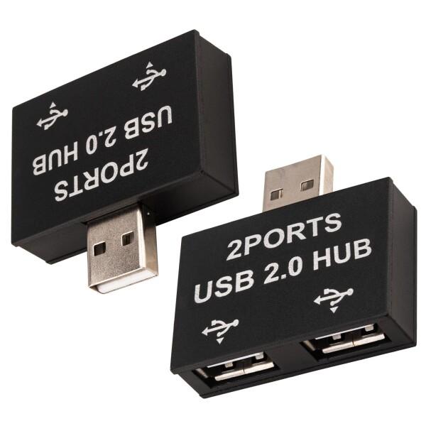Leehitech 2個セット 1 to 2 USB 2.0 分岐拡張ハブ USB 2.0 直挿し充電ポート拡張アダプター 480Mbps 高速データ転送 3V/1A 安全で安定した充電 軽量 コンパクト 携帯便利 機能主義ハブ ラップトッ...