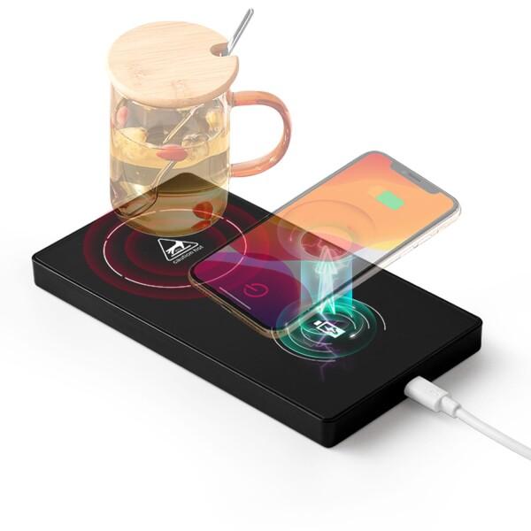 「55[度]恒温＆逆充電」 MACOLAUDER カップウォーマー 保温コースター コーヒーカップウォーマー 家庭用 保温器 事務室 在宅 コーヒー、水、牛乳、お茶など飲み物 タッチ式ボタン 卓上用品 防寒対策商品コード：490772366...