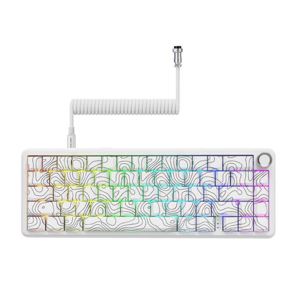 ATTACK SHARK X65PROHE ラピッドトリガー ゲーミングキーボード ワイヤレス 8kポーリングレート RT 0.01mm対応 8000Hz対応 2.4G/Bluetooth/有線 磁気スイッチ デッドゾーン調整機能 RGBバ...