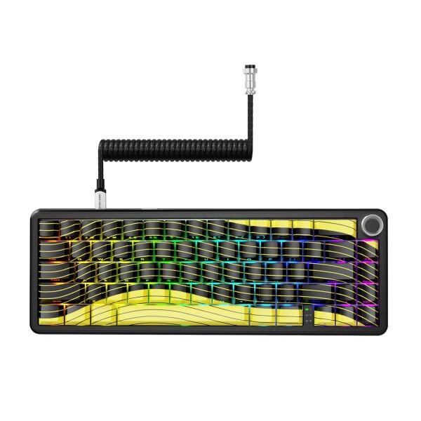 ATTACK SHARK X65PROHE ラピッドトリガー ゲーミングキーボード ワイヤレス 8kポーリングレート RT 0.01mm対応 8000Hz対応 2.4G/Bluetooth/有線 磁気スイッチ デッドゾーン調整機能 RGBバ...