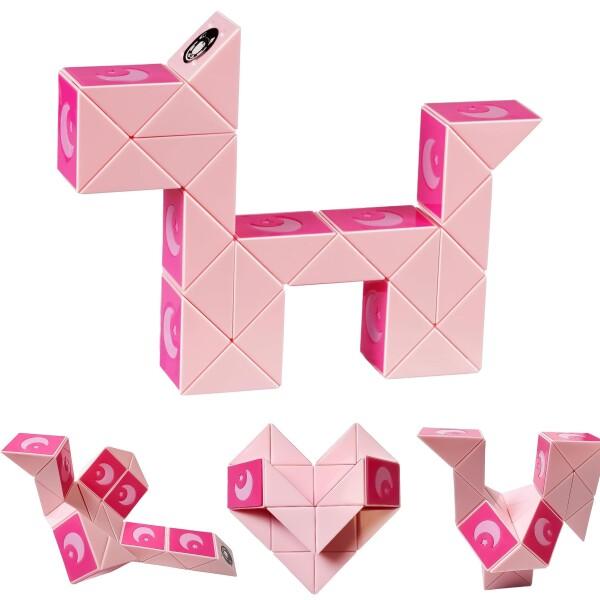 マジックスネーク Magic Snake 立体パズル 脳トレパズル ロジックパズル ストレス解消 デスクトイ 指先トレーニング 空間認識 思考力トレーニング 大人の暇つぶし 大人・シニア向け知能パズル 対象年齢6歳以上 (三日月)商品コード...