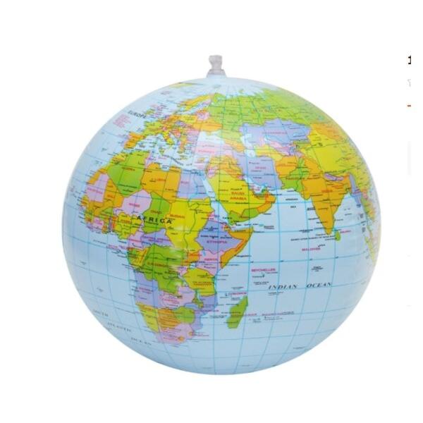 インフレータブル地球儀ビーチボール, 世界地図付き, 教育用＆プール玩具, パーティー/水遊び用, ブルー商品コード：49077411137カラー：青教育的価値:世界地図が印刷された地球儀デザインで、地理学習に最適な知育玩具として活用できま...