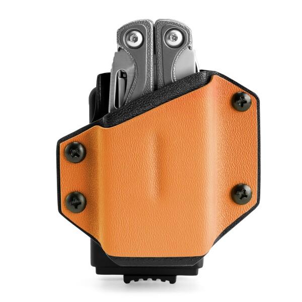 TACTICAL GEEK TX1マルチツールシース LEATHERMAN Wave/REBAR用、Kydex 素材を使用したEDCマルチツールホルスター、ベルト用バッククリップ付き厚さ調節可能なマルチツールホルダー、マルチツールは含まれま...