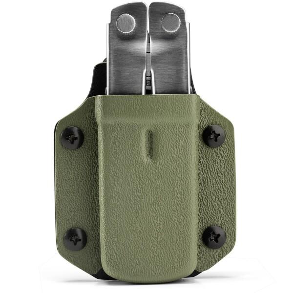 TACTICAL GEEK TX3 マルチツールシース LEATHERMAN REBAR用、Kydex 素材を使用したマルチツールホルスター、ベルト用バッククリップ付き厚さ調節可能なマルチツールホルダー、マルチツールは含まれません、緑商品コ...