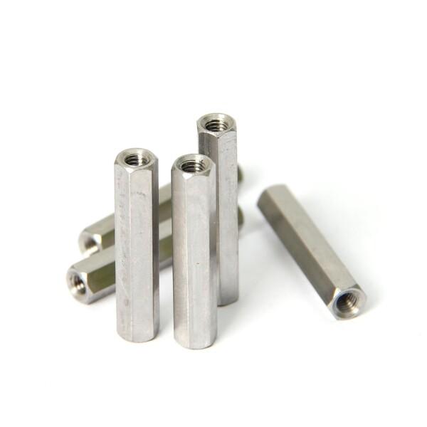 Increased Fire ステンレススチール 六角ナット M3 長さ25mm 6個入り ロッドカップリングナット スタッドコネクタファスナー シルバートーン商品コード：49077426039型番：LIAO-93-25サイズ：M3 x 2...