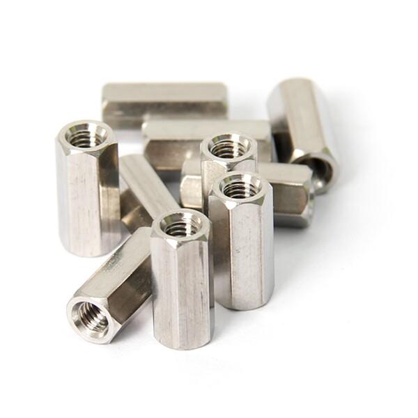 Increased Fire ステンレススチール 六角ナット M3 長さ11mm 10個入り ロッドカップリングナット スタッドコネクタファスナー シルバートーン商品コード：49077426061型番：LIAO-93-11サイズ - M3 ...