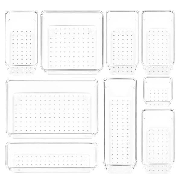 Hanakaze 収納ケース 引き出し 仕切り透明 滑り止め 自由に組合せ デスクトレー デスク 卓上 化粧品 文房具 小物入れ 収納ケース キッチン 収納 引き出し 冷蔵庫 収納トレー商品コード：49077590592型番：HA-S9Cl...