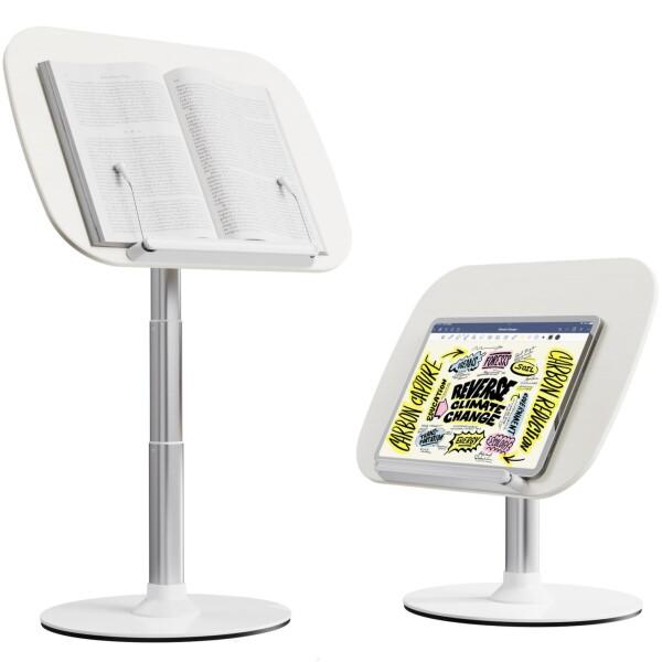 WHOOAH ブックスタンド 書見台 読書台 昇降式 角度・高さ無段階調整 40-65cm 伸縮自在 読書スタンド アルミ合金 木目 パネル木製 本立て 姿勢改善 優れた安定性 勉強用 卓上 床置き ブックホルダー レシピ台 省スペース 高...