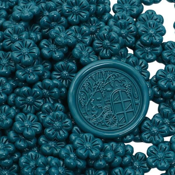 シーリングスタンプ 封蝋 手紙 レター 結婚式 招待状 (14藍墨)商品コード：49077595234型番：NONカラー：14藍墨【入り数】150粒【形】ぷっくり花型