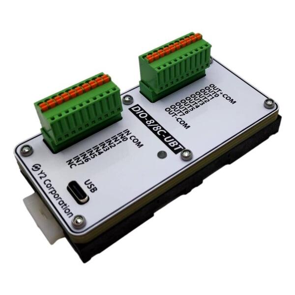 ワイツー USB 2.0対応 絶縁型デジタル入出力ボード 端子台・DINレール取付タイプ DIO-8/8C-UBT(D)商品コード：49077603060USB接続タイプの絶縁型デジタル入出力ボードです。絶縁デジタル入力8点、絶縁デジタル出...