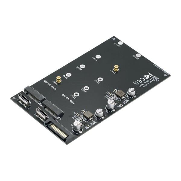 Xiwai デュアル Oculink SFF-8612 SFF-8611 から NVME M.2 NGFF M-Key PCIe SSD 2280 22110mm アダプタ拡張カード (メインボード用)商品コード：49077604132型番...