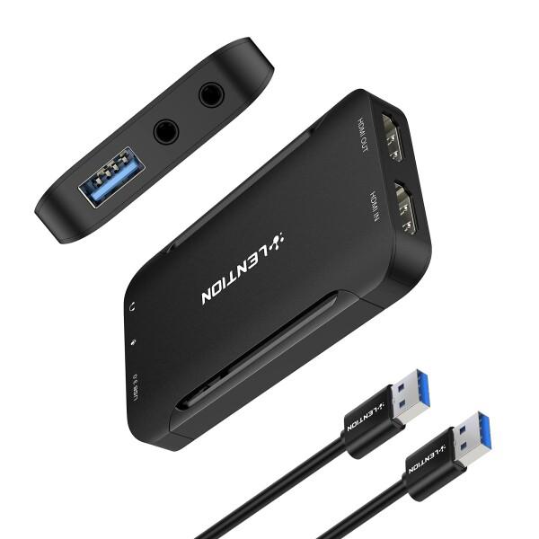 LENTION HDMI キャプチャーボード 1080p60HZ USB3.0 ゲームキャプチャー ビデオキャプチャ Switch/PS4/Xbox One対応 Windows/Linux/Mac OS X ゲーム配信 テレワーク Web会...