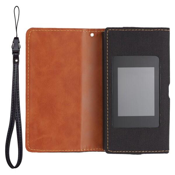 モバイルWiFiルーター MR1 対応 ケース カバー 手帳 レザー フリップ ギガセット MR1 互換品 互換性あり (オックスフォードブラック)商品コード：49077605866型番：RECHARGE-BOOKカラー：オックスフォードブ...