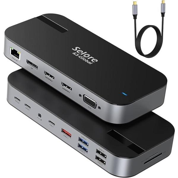 USB C ドッキングステーション type c Dock  3画面モード トリプルディスプレイ対応 87W出力 デュアル 4K HDMI出力ポート (16in1)…商品コード：49077611426カラー：16-in-1【16-in-1ド...