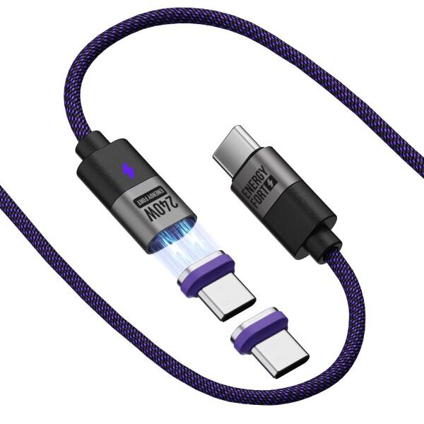 SIKAI CASE 240W マグネット PD 充電ケーブル 着脱式 Type-CPD3.1 USB-C対応 240Wまで 5A 超急速 防塵 磁気 iPhone 15/iPhone 15 Pro/Samsung Galaxyスマホなど/...