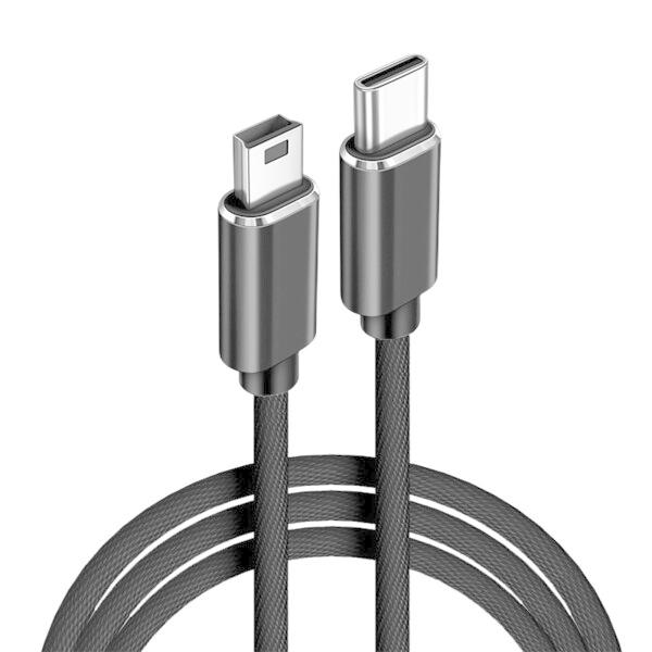 ミニUSBケーブル C-miniB端子 タイプCオス - miniBオス USB2.0ケーブル データ転送と充電同期はデジタルカメラに適しており、MP3/MP4，ドライブレコーダー、メカニカルキーボードなど（1 m）商品コード：490776...