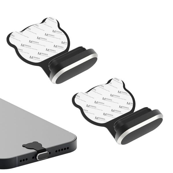 Renjzle Type-C コネクタカバー 充電口保護カバー 防塵・耐久性 シリコン製 携帯用 スマートフォン用 端子カバー (黒 2個)商品コード：49077613584型番：Renjzle-431-32カラー：黒 2個【高品質シリコン...