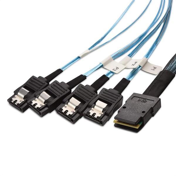 Cable Matters Mini SAS to SATA変換ケーブル - 1m、SFF-8087 SATAファンアウトケーブル、4ラッチ付きSerial ATAコネクタ商品コード：49077613848型番：104016【RAIDシステ...