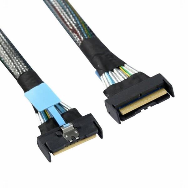 CY Cable PCI-E 5.0 Mini Cool Edge IO MCIO STR PCI-E 8i 74ピン オス - MCIO 74ピン オス 延長ケーブル 50cm商品コード：49077613888型番：SF-063-BK-H...