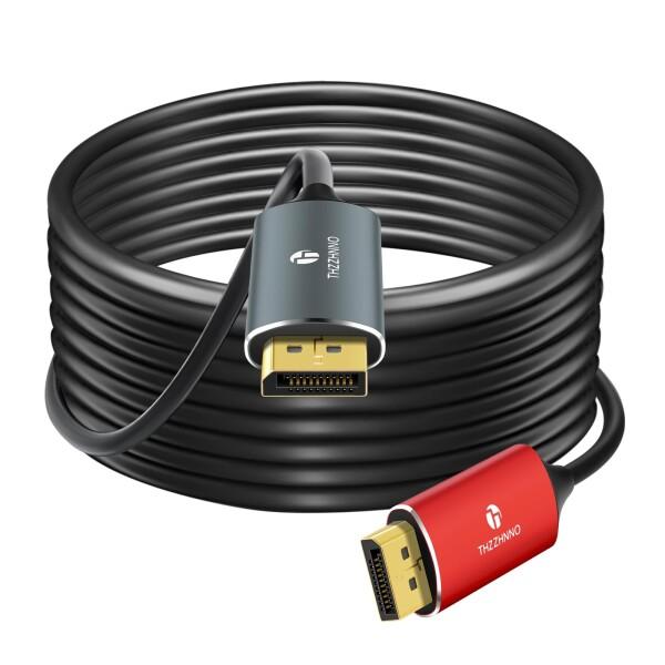 Thzzhnno 4K 8K DisplayPort 光ファイバーケーブル 15M DP - DP 1.4ケーブル 8K@30Hz 4K@144Hz 32.4Gbps HDR対応 G-Sync FreeSync ノートパソコン PC TV ...