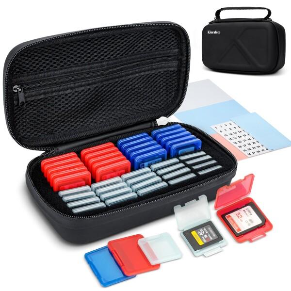 大容量 EVA PU CFexpress Type A+SD収納ケース 20枚 CFexpress Type A + 20枚 SD SDHC SDXC カード収納可能 外付け 二重保護 撥水 防汚 耐衝撃 防塵 カードクリアケース&amp;...