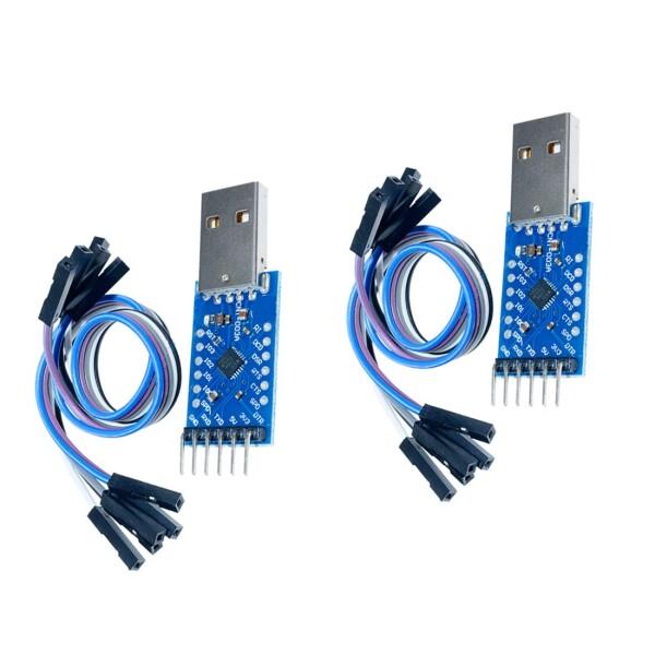 Hailege 2個セット CP2104モジュールUSBからTTL UART 6PINモジュールシリアルコンバーターCP2104 STC PRGMRはCP2102をデュポンケーブルで置き換えます商品コード：49077615045型番：H-A...