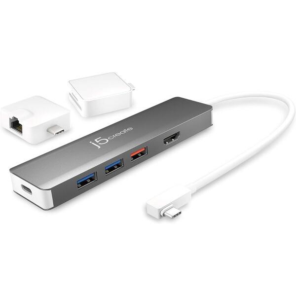 j5create 9イン1 USB-Cハブ - SuperSpeed+ Gen 2 Type Cアダプター イーサネット、microSD/SD 4.0、4K HDMI出力 2*USB A &amp; 1*Type-C 10Gbps高速データ...