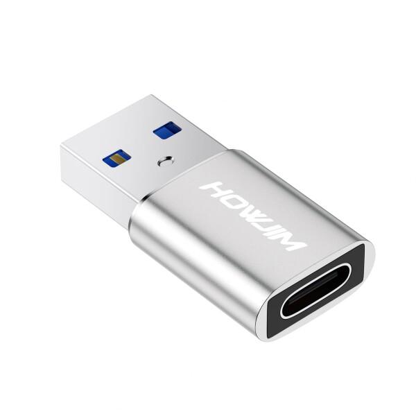 HOWJIM USB Type-C 変換アダプタ QC3.0 急速充電 5Gbps 高速データ転送 OTG機能 Type C (メス) to USB 3.0 (オス) 変換アダプタ タイプC 変換 Ma-c Book Pad Pro Pho...