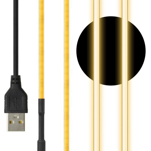 LEDテープライト (超極細) 線状の3mm 貼レルヤ USB (電球色) 50cm 狭い場所にも設置できる超極細LEDライト 両面テープで好きな場所に貼り付け可能 ハサミでカットして長さの変更ができます 3000K JTT Online商...