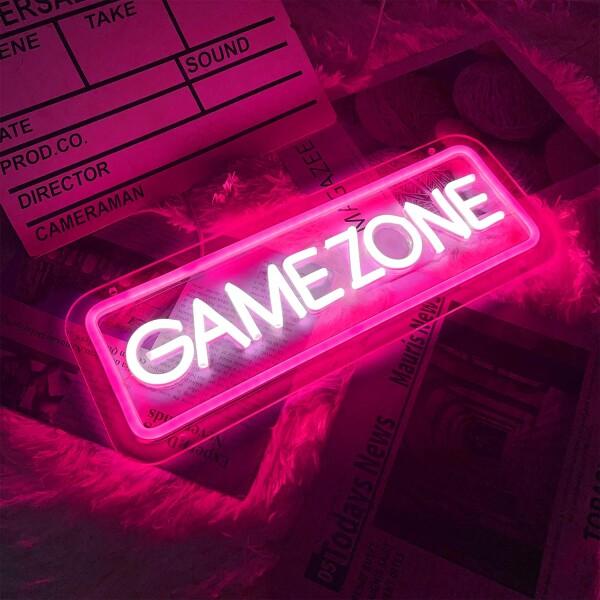 Brochao GAME ZONE ネオンライト ネオンサイン ゲーマーネオンライト ゲームゾーンLEDネオンサイン ゲームルームの装飾 パブ 友達 子供ヘのギフト商品コード：49077615733型番：GAME-ZONE-ネオンライトサイ...