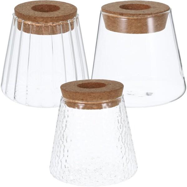 Milisten 水耕栽培 花瓶 ガラス 3個セット | アボカド 球根 栽培 フラワーベース | 透明 水栽培 容器 コルク付き | 観葉植物 インテリア 卓上 (光沢/ハンマー/縦縞 3種セット)商品コード：49077654862型番：...