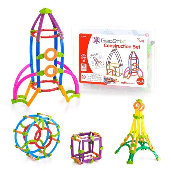 【発売日：2023年04月28日】Edx Education GeoStix 3D組み立ておもちゃ | 知育玩具 | 5歳以上向け | 148個セット商品コード：49077671803型番：21380サイズ：3Dコンストラクションセットカラ...