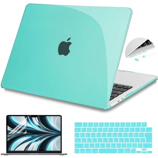 Teryeefi MacBook Air 13.6 インチ ケース M4 2025 2023 2024 発売 M3 A3113/ M2 A2681 対応, スリム 軽量 耐衝? 保護カバー＆JIS日本語 キーボードカバー＆液晶保護フィルム ...