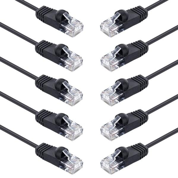 10Gtek LANケーブル CAT6 イーサネットケーブル 非シールド（UTP） 10本入り CAT6準拠 RJ45 コネクタ 付き ネットワークケーブル 0.5m商品コード：49077676637型番：C6-30-0-5M-(x10)サ...