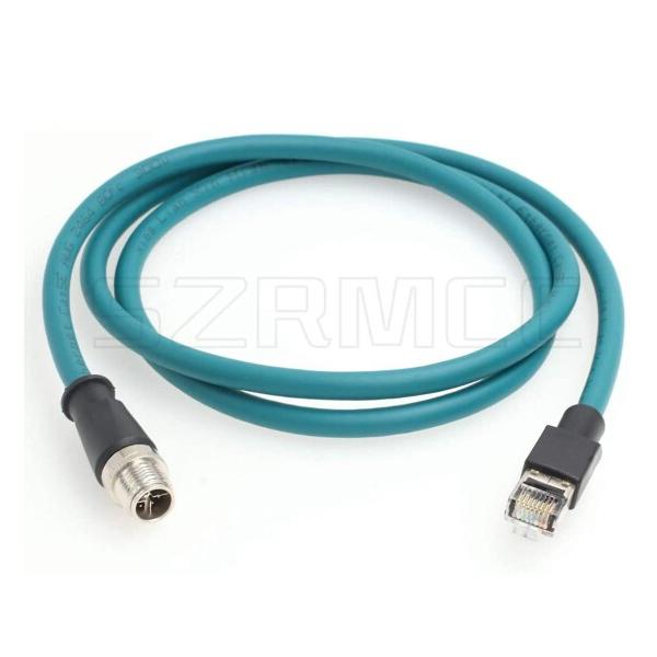 SZRMCC M128位置Xコードオス-RJ45イーサネットネットワークCat-6シールドケーブル（産業用カメラ用） (3m)商品コード：49077677016型番：xcodeサイズ：3mカラー：Straight 9 Pin Cableこの...