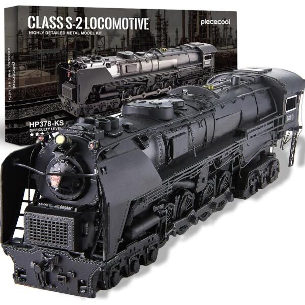 Piececool(ピースクール) 立体パズル 金属製 S-2型蒸気機関車 メタリックナノパズル 3dパズル 組み立て必要 接着剤不要 難易度3つ星 中級者 大人向け コレクション 置物商品コード：49077729045型番：HP378-K...