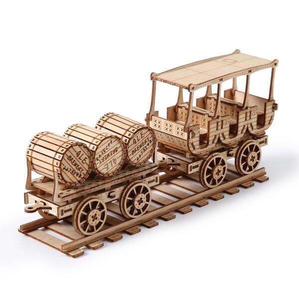 Hallisun 3D木製パズル 大人向け 14歳+ 組み立て立体パズル 車 ワイントラック Wine truck 動くメカニカル クラフト手芸 DIY 機械式 ウッドパズル おもちゃ 趣味 クリスマス バレンタインデー ヴィンテージ 装飾...