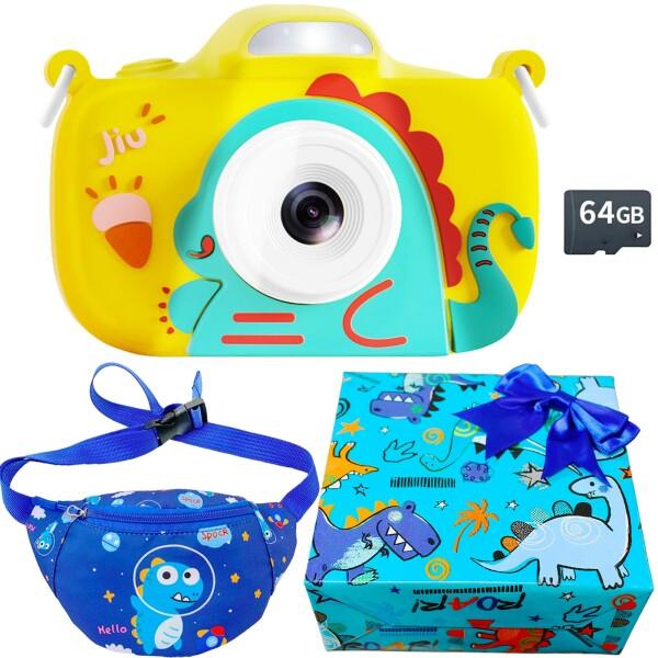 恐竜 トイ キッズカメラ  4800万画素 1080P HD ポシェットセット 子供用 日本語説明書 ゲーム機能 男の子 誕生日 クリスマス プレゼント 黄色 popoma商品コード：49077735273型番：BB-07カラー：イエロー愛...