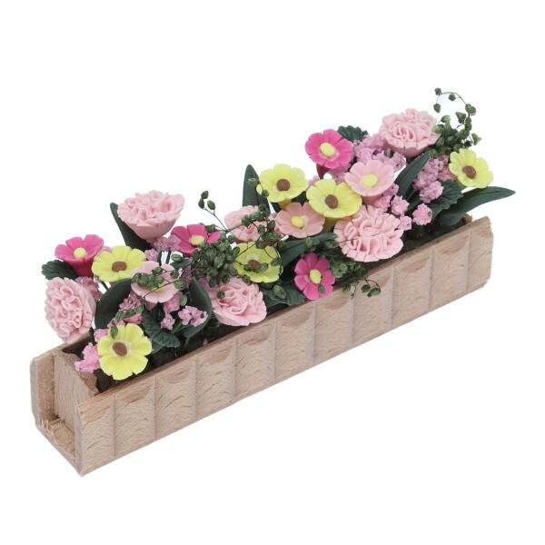 ドールハウスフラワーガーデン、植物鉢植えシミュレーション粘土の花ドールハウス植物フラワーモデル1:12子供用ドールハウス商品コード：49077738016