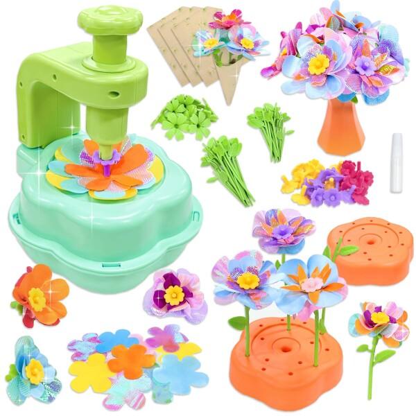 VBACALA 花 ブロック DIY 花束おもちゃ 174点 組み立ておもちゃ 手作り 手芸キット 鉢植え カラフル 花弁 花瓶 植木鉢付き 形合わせ 立体パズル メイキングトイ クリスマス 誕生日 プレゼント商品コード：490777400...