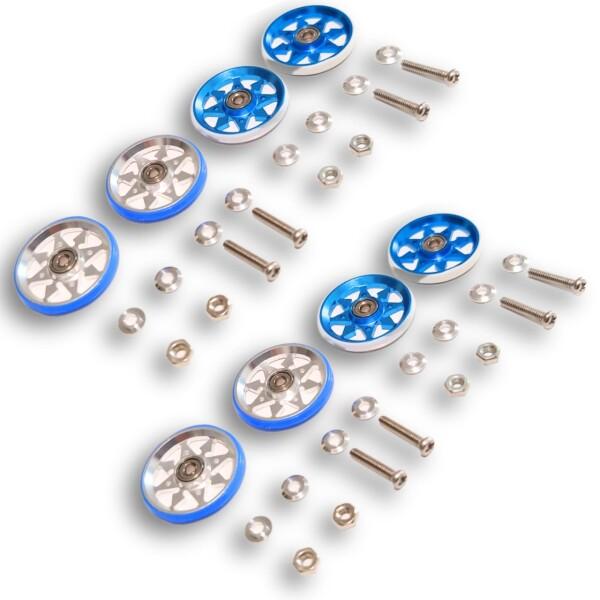 UME-STAR ミニ四駆 アルミローラー ミニ四駆ローラー ベアリング アルミ ローラー ベアリングローラー 19mm 軽量 パーツ 8個 セット 大人 (ブルー 系)商品コード：49077740438型番：U-24022025-0001...