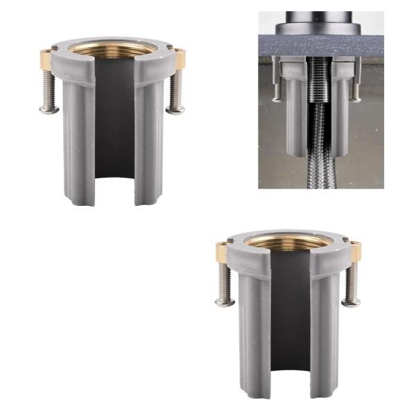 UFURMATE 蛇口固定ナット、2 PCS プラスチック蛇口ロックナット キッチン蛇口固定ナット 蛇口緩み止めナット 熱い冷水蛇口ロックナット キッチン浴室用 (グレー)商品コード：49077745248型番：UF-HA1822-G-JP...