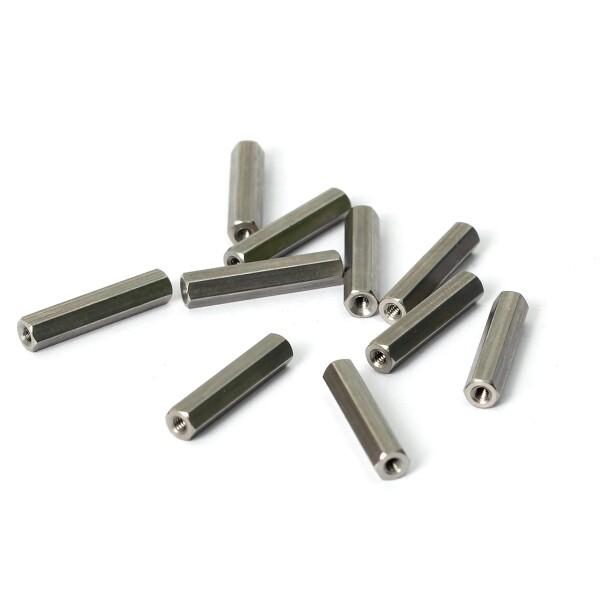 Increased Fire ステンレススチール 六角ナット M2 長さ20mm 10個入り ロッドカップリングナット スタッドコネクタファスナー シルバートーン商品コード：49077756716型番：LIAO-93-M2-20サイズ - ...