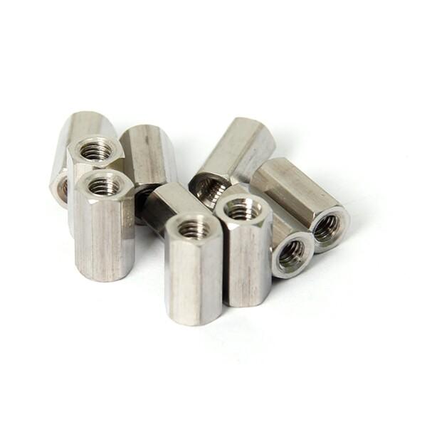 Increased Fire ステンレススチール 六角ナット M3 長さ9mm 10個入り ロッドカップリングナット スタッドコネクタファスナー シルバートーン商品コード：49077756720型番：LIAO-93-9サイズ - M3 長さ...