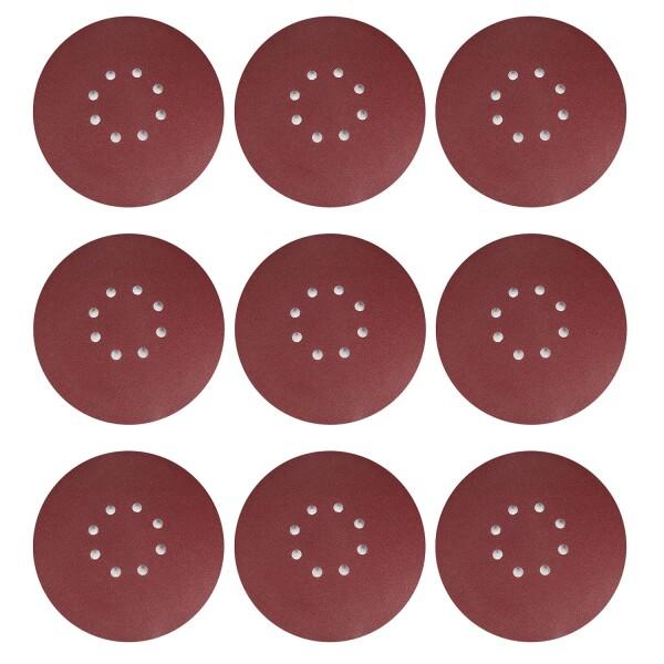 Utoolmart ダブルアクション マジック ペーパー 8穴あき #100 電動サンダー用 サンディングパット 9寸 225mm 金属表面の錆取り 研磨工木工生地研磨用 10pcs商品コード：49077807276型番：UT190805S...